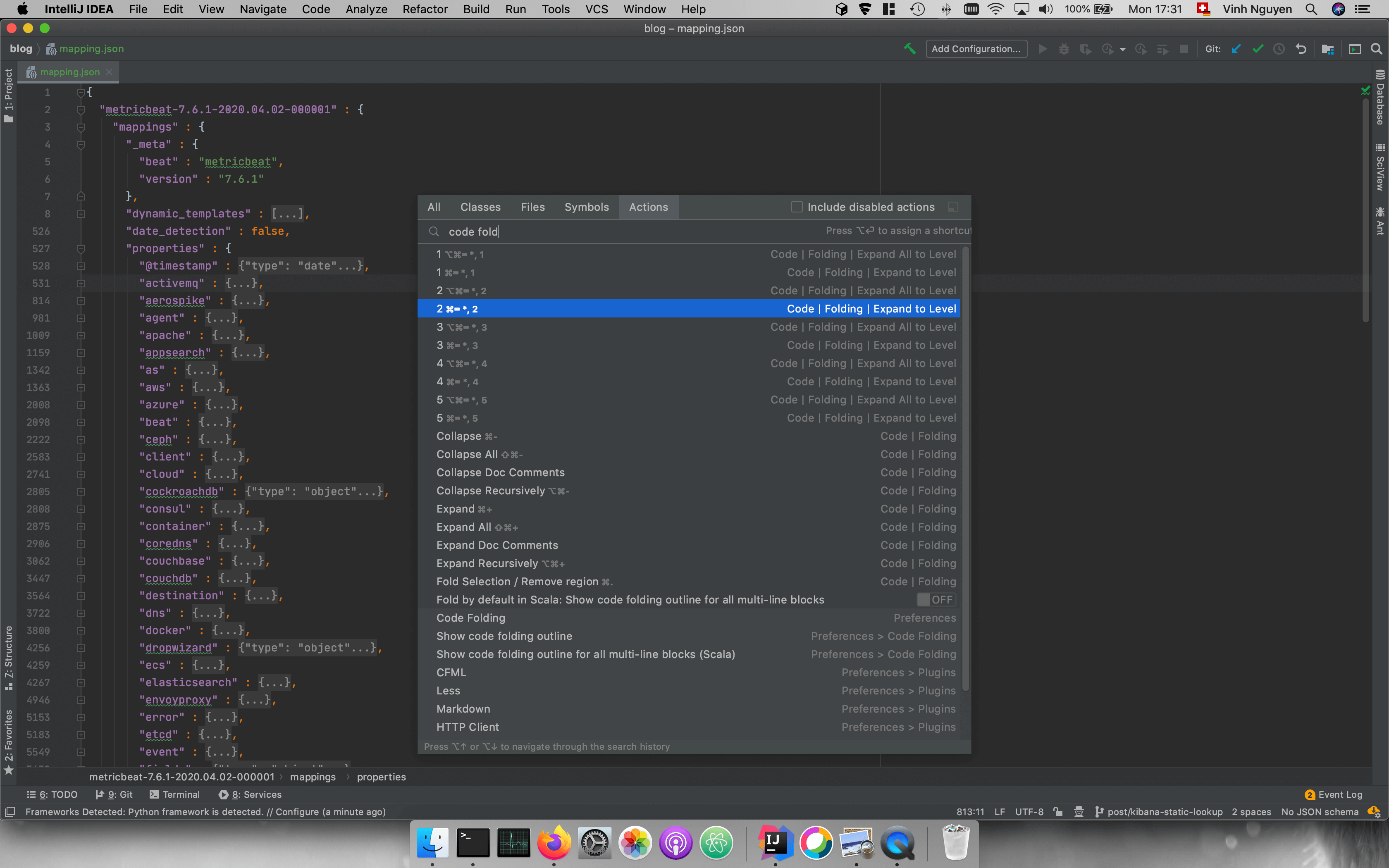 Code Folding For JSON Data Mimacom
